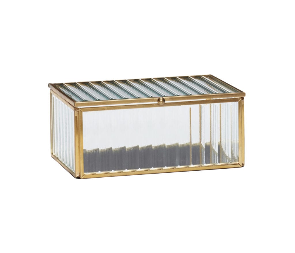 Boite en verre striée - S ⸱ Hübsch | Songes